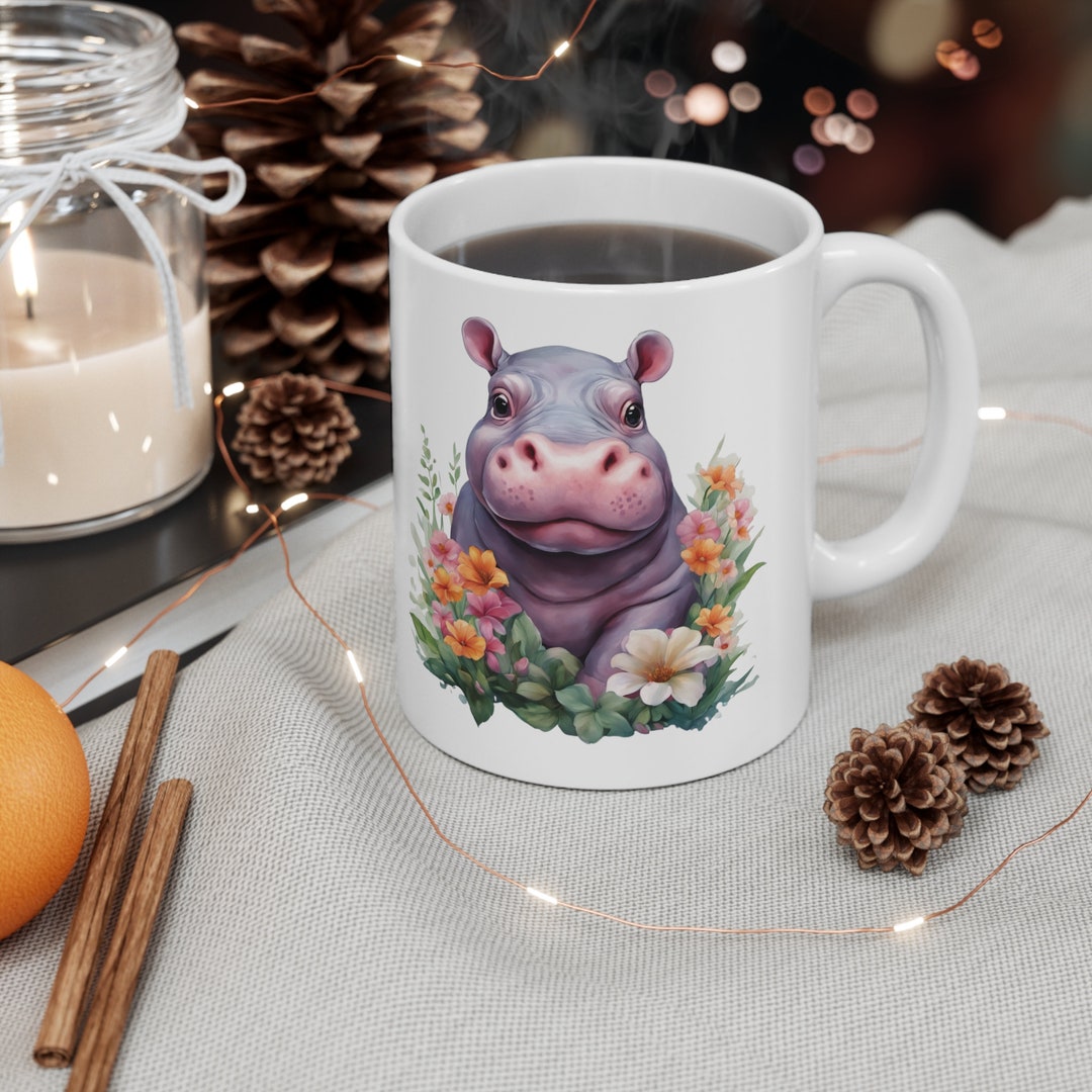 Hippopotamus Coffee Mug - Cute Hippo Mug - Gift Idea for Hippopotamus ...