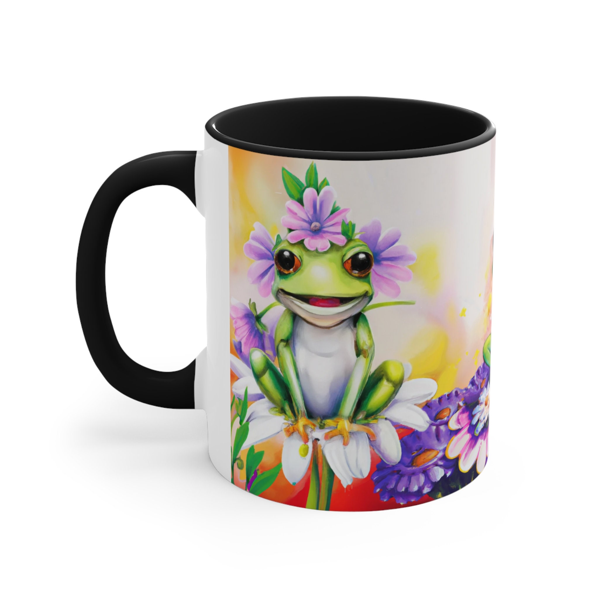 Trio of Frogs Mug, Cute Frog Artwork, Coffee Mug, Artistic Mug, Frog ...