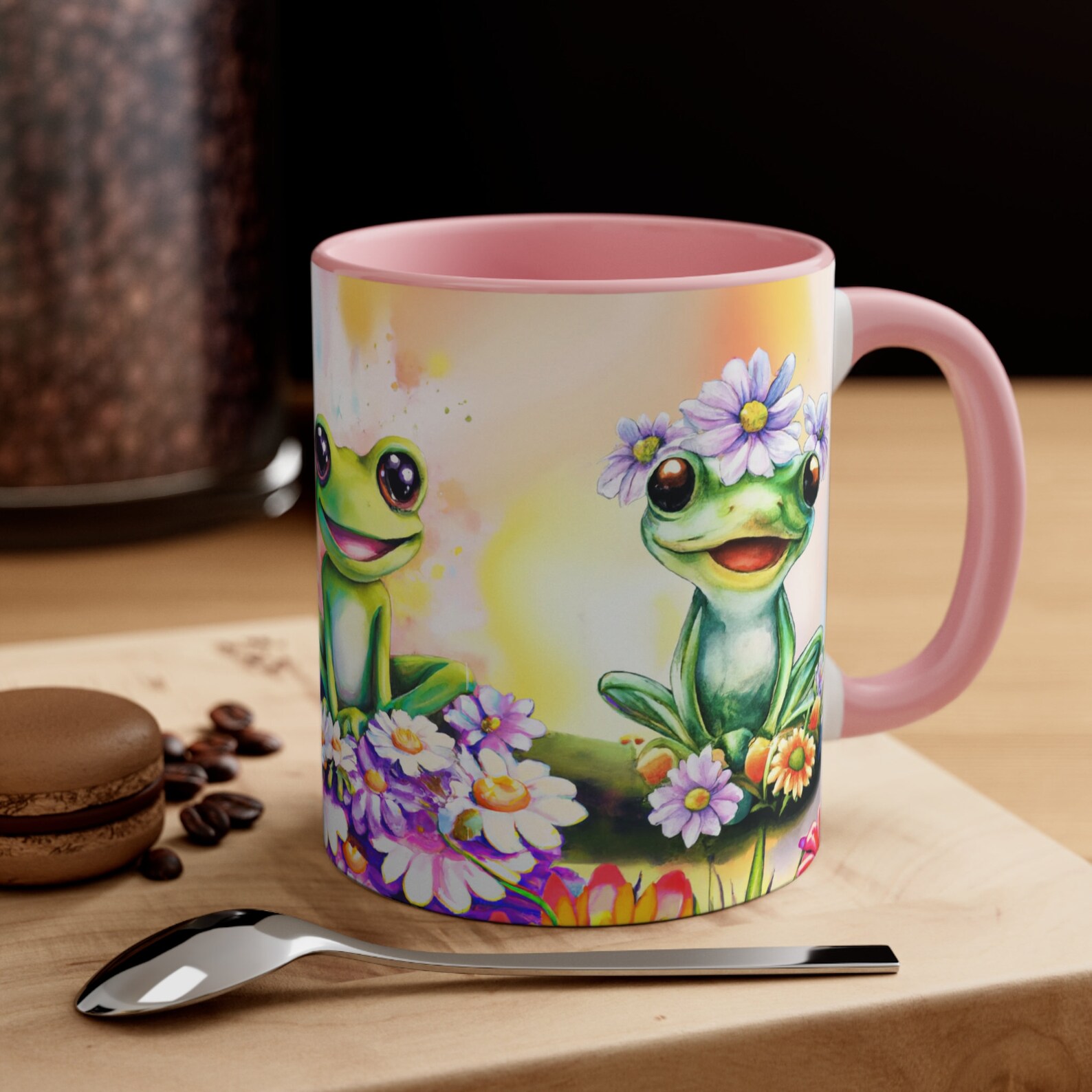 Trio of Frogs Mug, Cute Frog Artwork, Coffee Mug, Artistic Mug, Frog ...