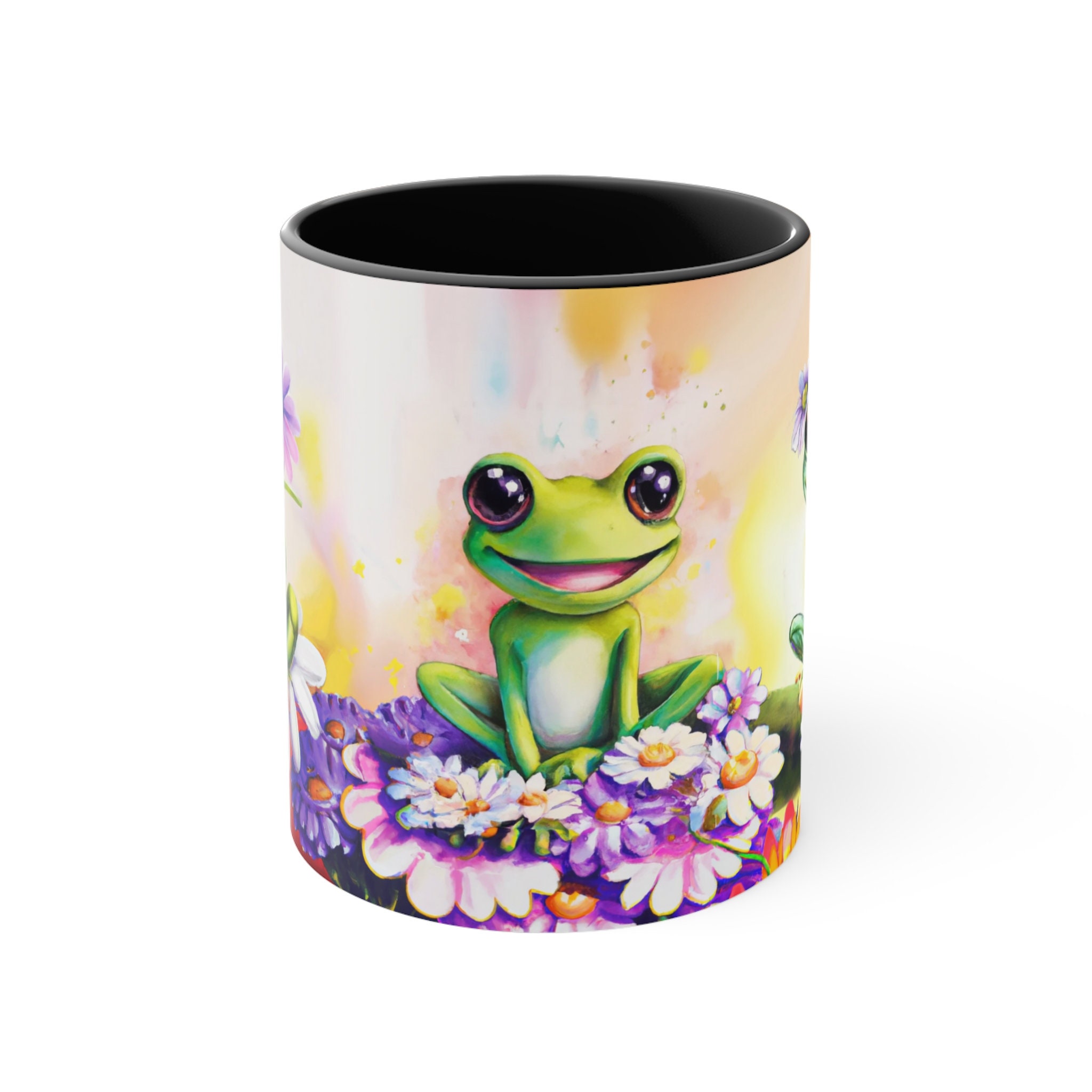 Trio of Frogs Mug, Cute Frog Artwork, Coffee Mug, Artistic Mug, Frog ...