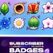Moon and Stars Subscriber Twitch Badges || 12 Streamer Loyalty Badges ...