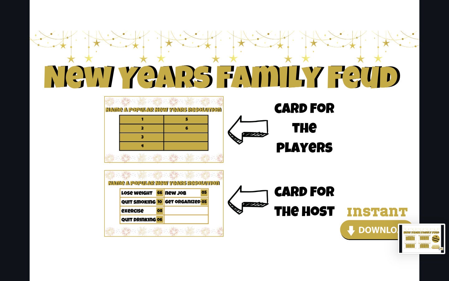 New Years Family Feud - Family Friendly Game - Printable or Digital ...
