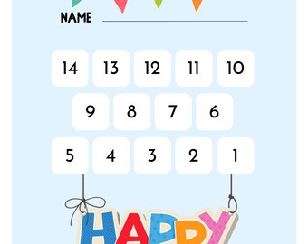 Milestone Birthday Countdown Calendar Instant Download - Etsy
