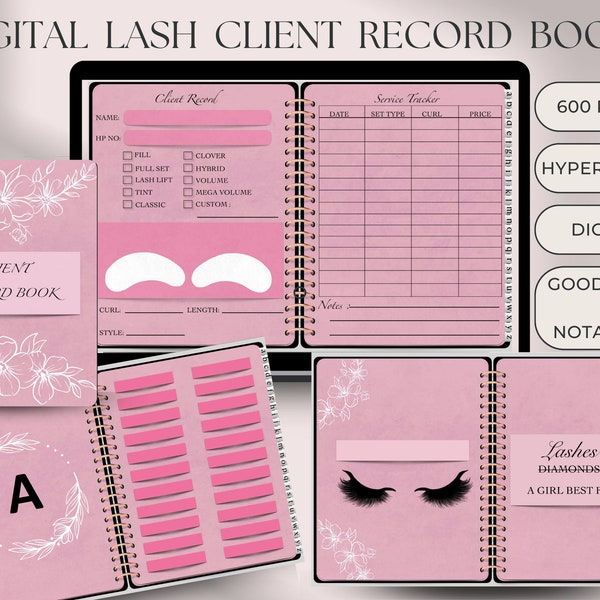 Lash Client Record Book - Etsy
