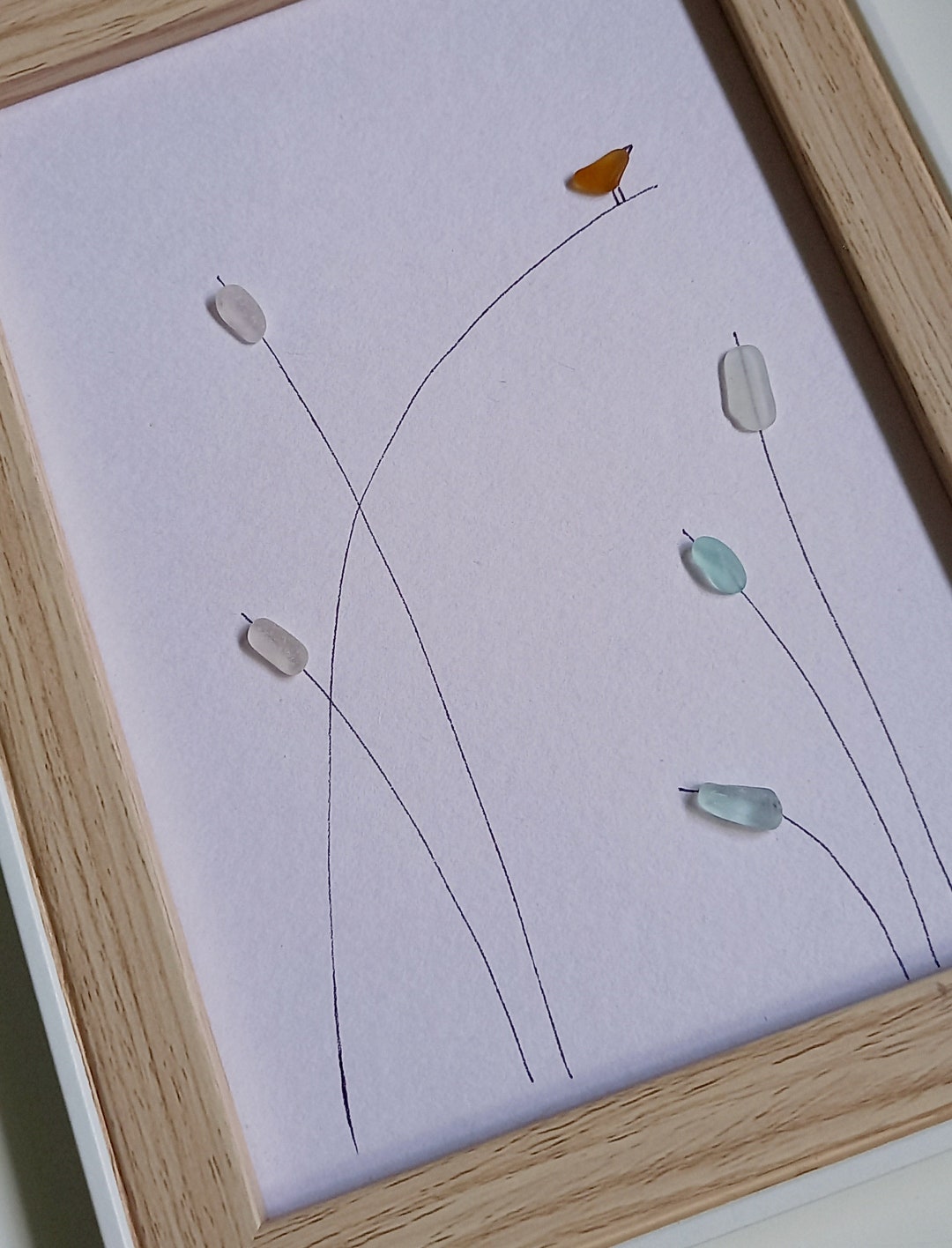 Sea Glass Wall Art Sea Glass Art Drawing Sea Grass Seagrass Wedding ...