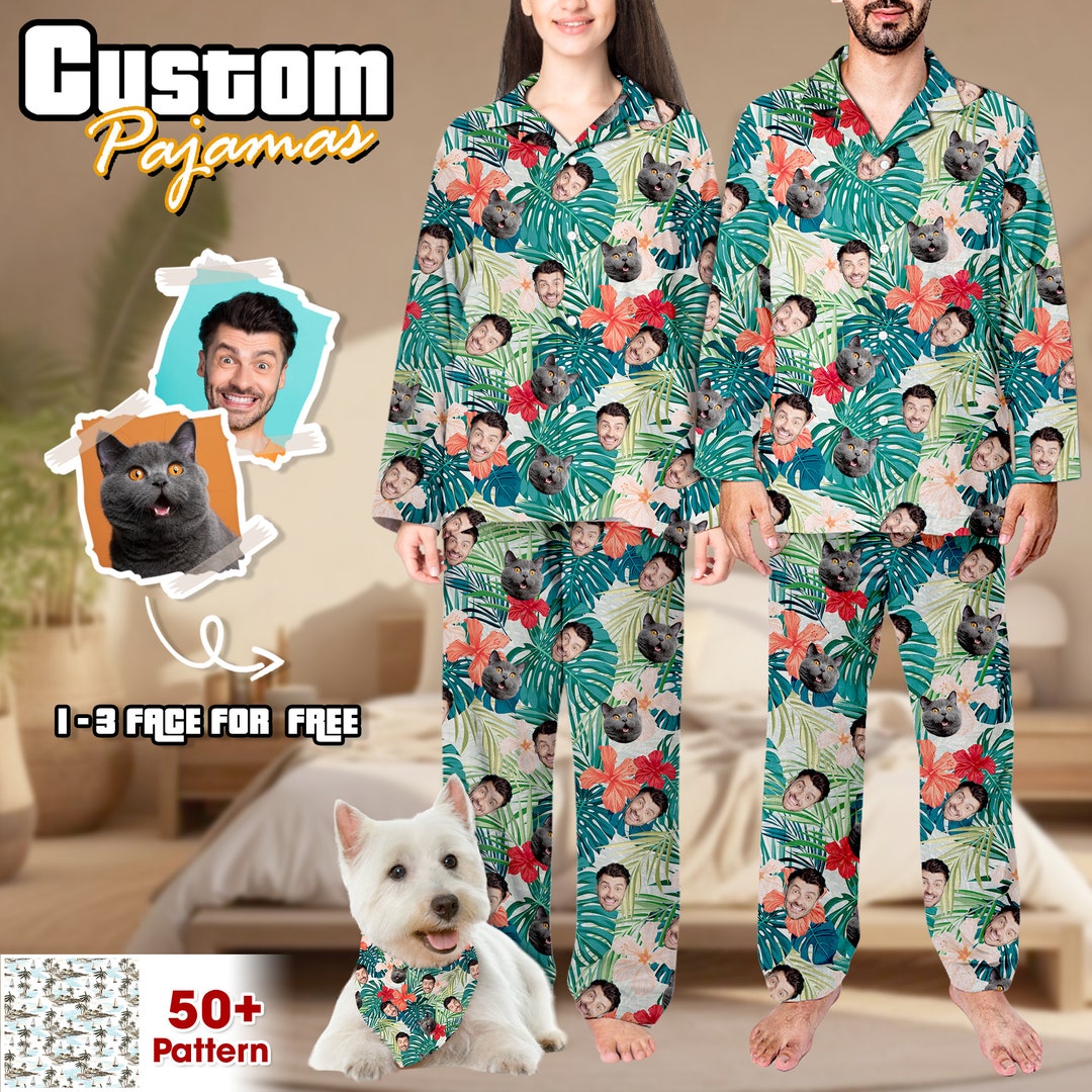 Personalized Pajama Pants With Face, Custom Face Pajama Pants for Woman ...