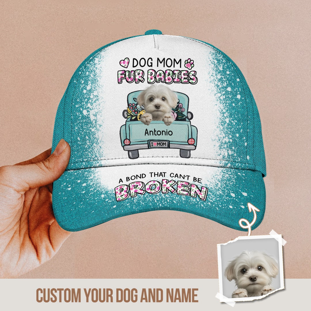 Custom Dog Face Parent Hats, Pet Portrait Print Caps, Personalized Dad ...