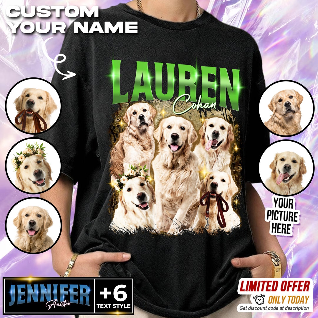 Custom Bootleg Dog Shirt With Photo Gift for Her Custom - Etsy