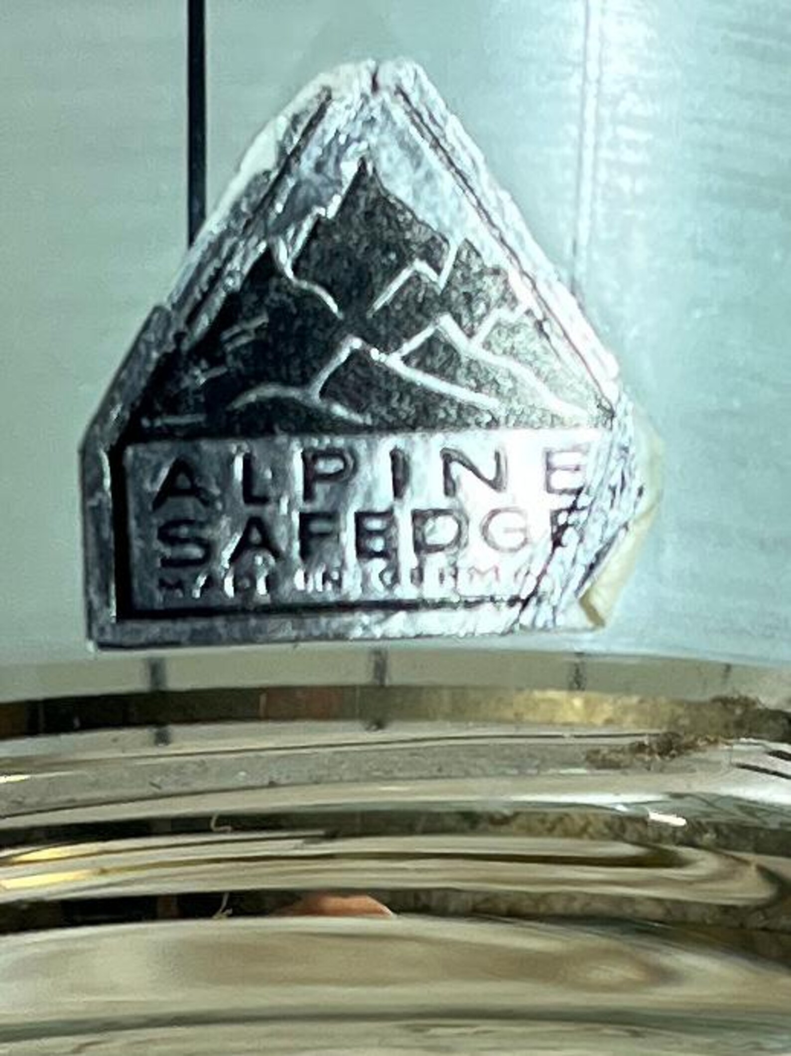 Vintage Alpine Safedge Glass Set | Frosted Pitcher & 6 Gold-rim Glasses ...