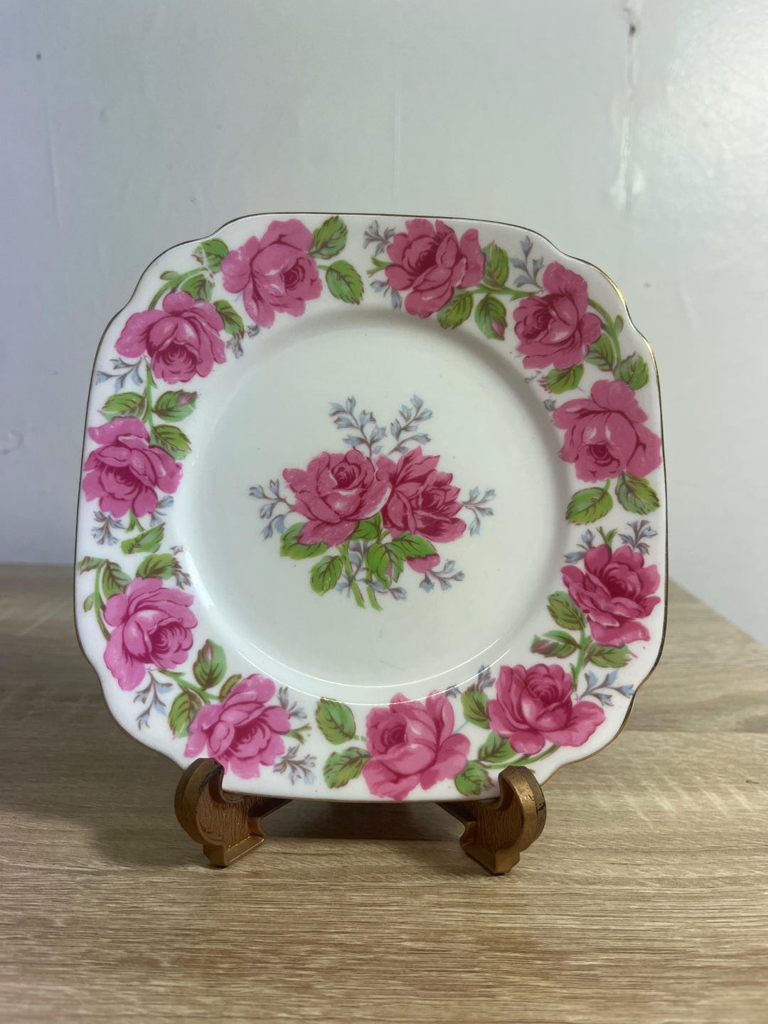 Vintage Queen Anne Lady Alexander Rose Bone China Plates England Set of ...