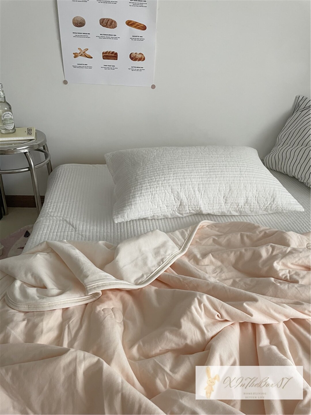 Milk Taro Color Spring/summer Quilted Blanket/high Quality - Etsy