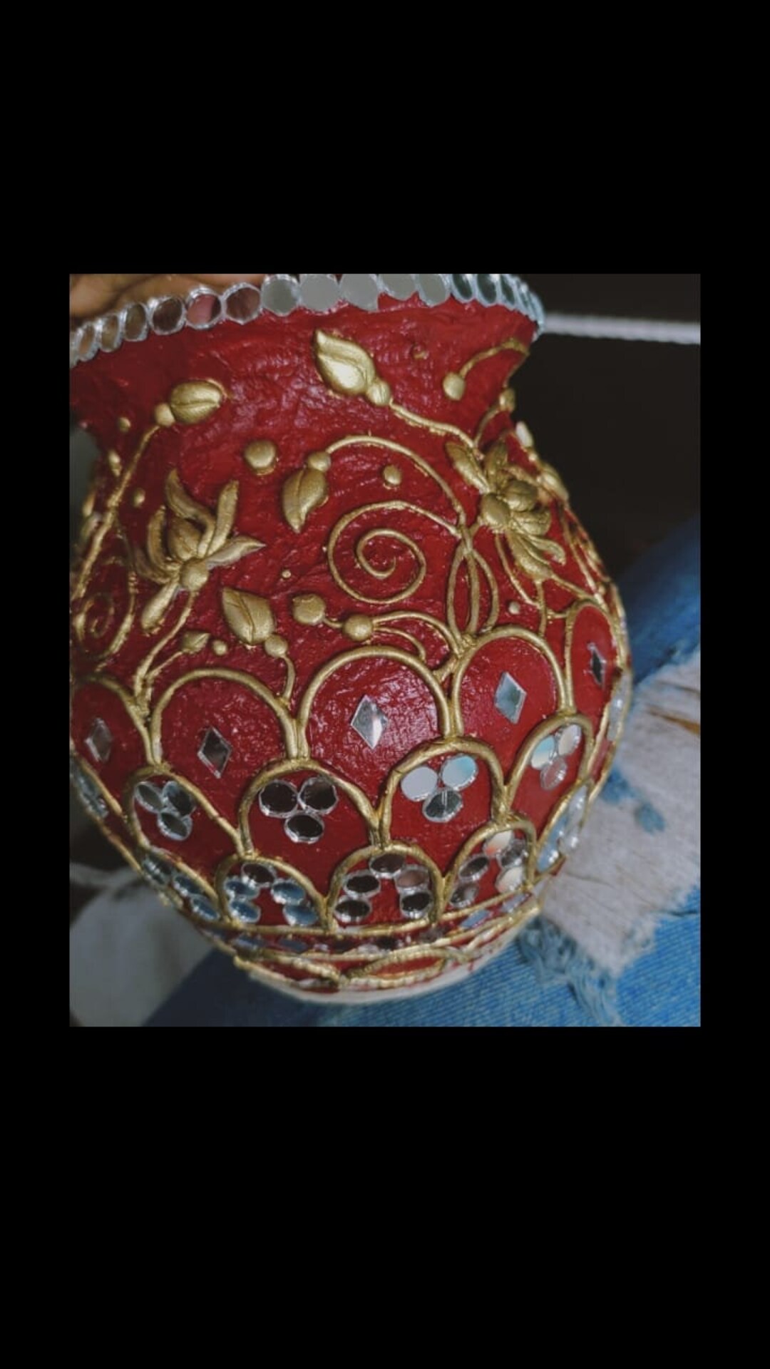 Handmade Decorative Pot Made of Mirror and Clay for Home Decor. - Etsy