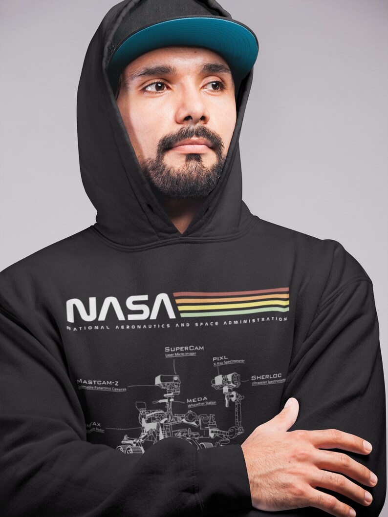 Nasa Space Hoodie, Nasa Hoodie, Perseverance Rover, Nasa Gift Men, Space Gift for Men, Space ...