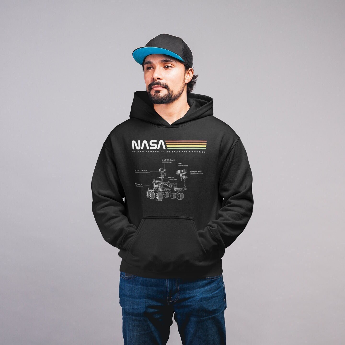 Nasa Space Hoodie, Nasa Hoodie, Perseverance Rover, Nasa Gift Men ...