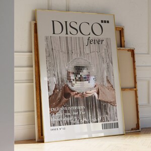 Disco Print, Disco Magazine Poster, Trendy Wall Art, Digital Download ...