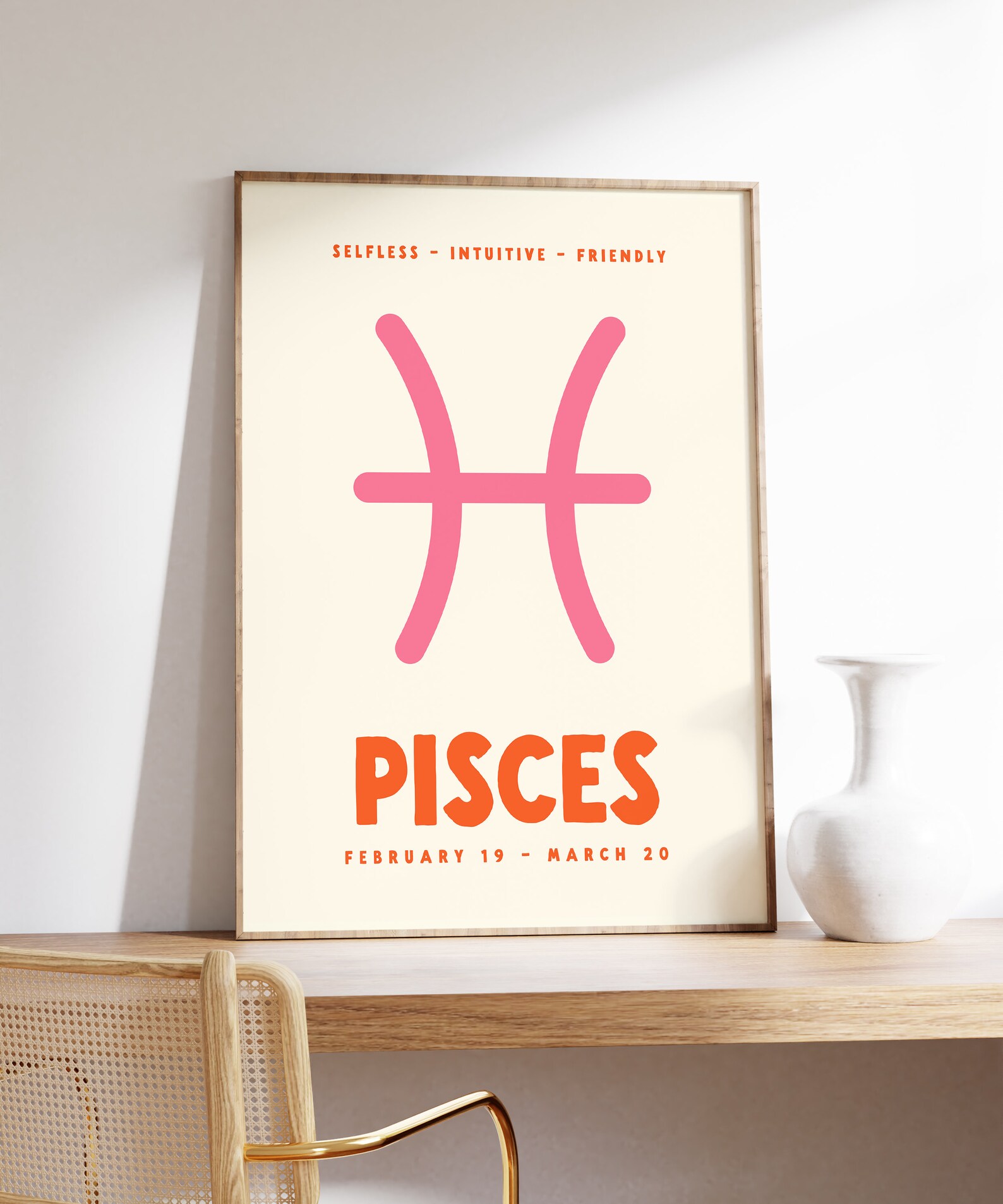 Pisces Print, Digital Download, Zodiac Poster, Trendy Wall Art, Star ...