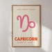 Capricorn Print, Zodiac Poster, Digital Download Print, Trendy Wall Art ...