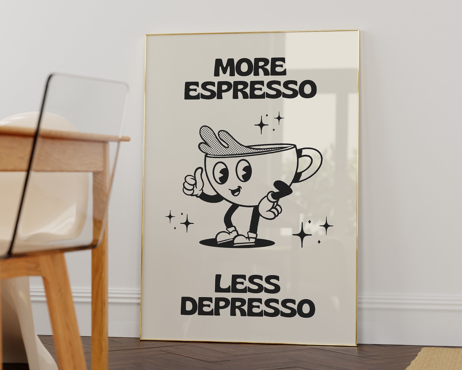 More Espresso Less Depresso Print, Trendy Wall Art, Digital Download ...