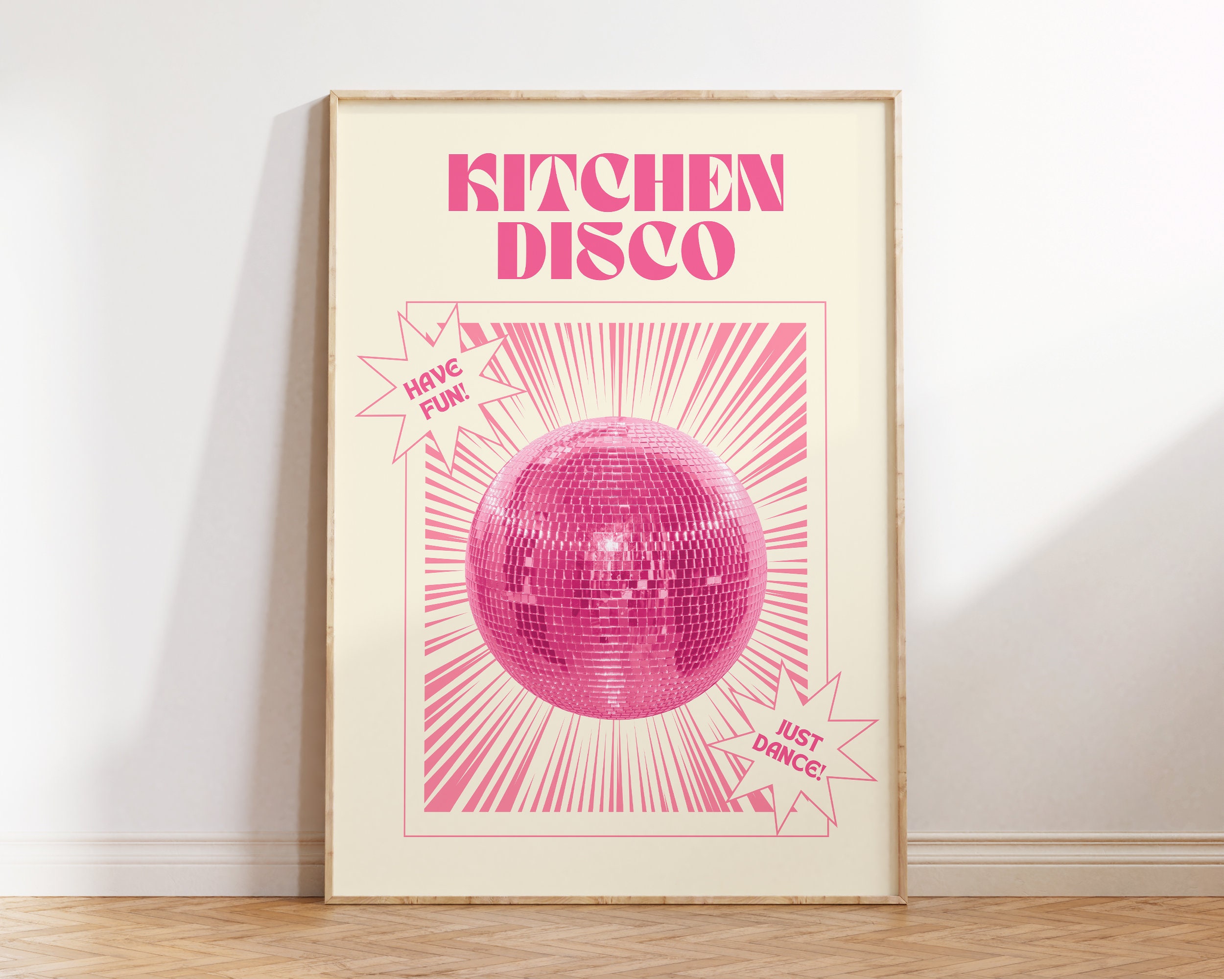 Kitchen Disco Print Trendy Wall Art Digital Download Print - Etsy