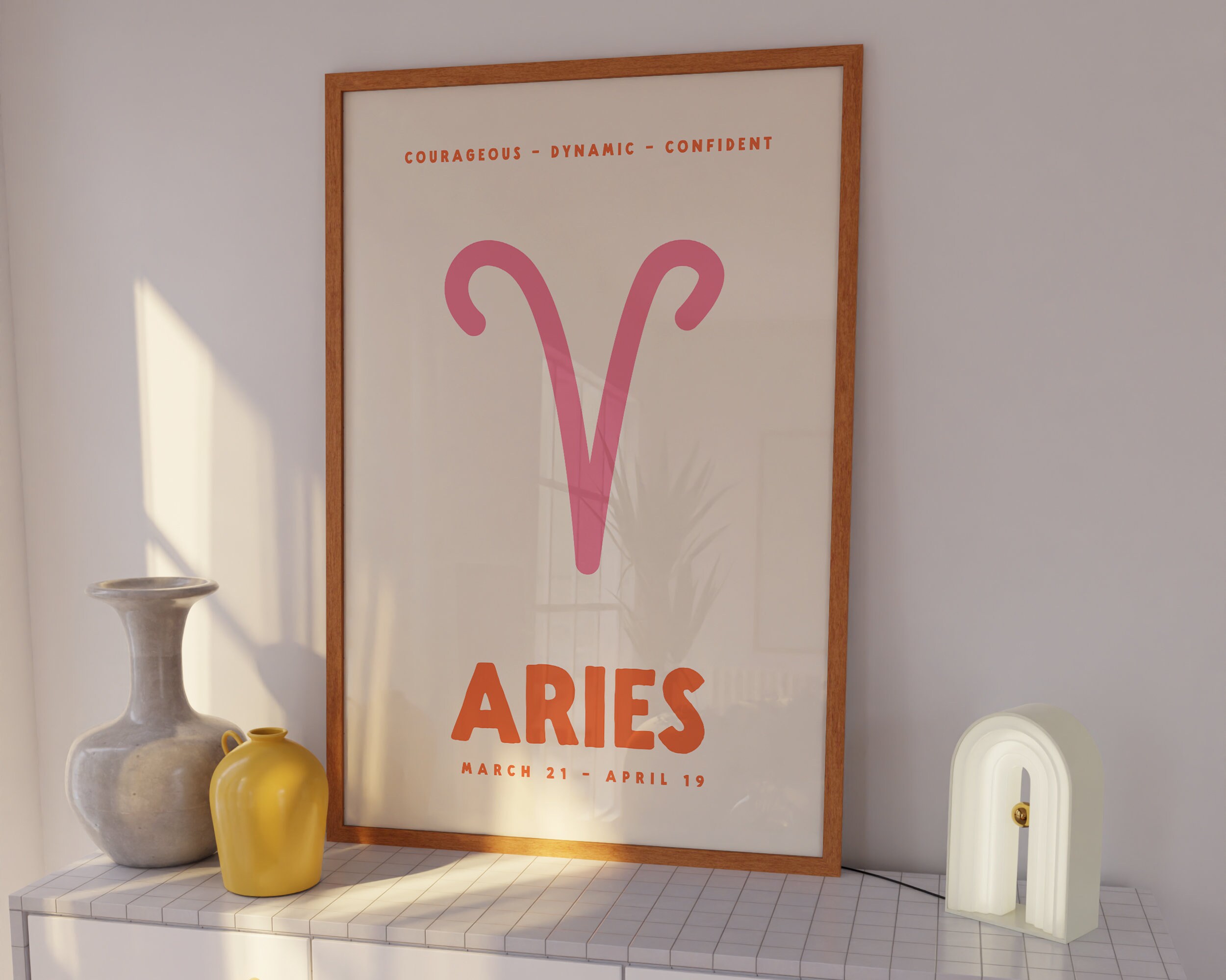 Aries Print, Digital Download, Zodiac Poster, Trendy Wall Art, Star ...