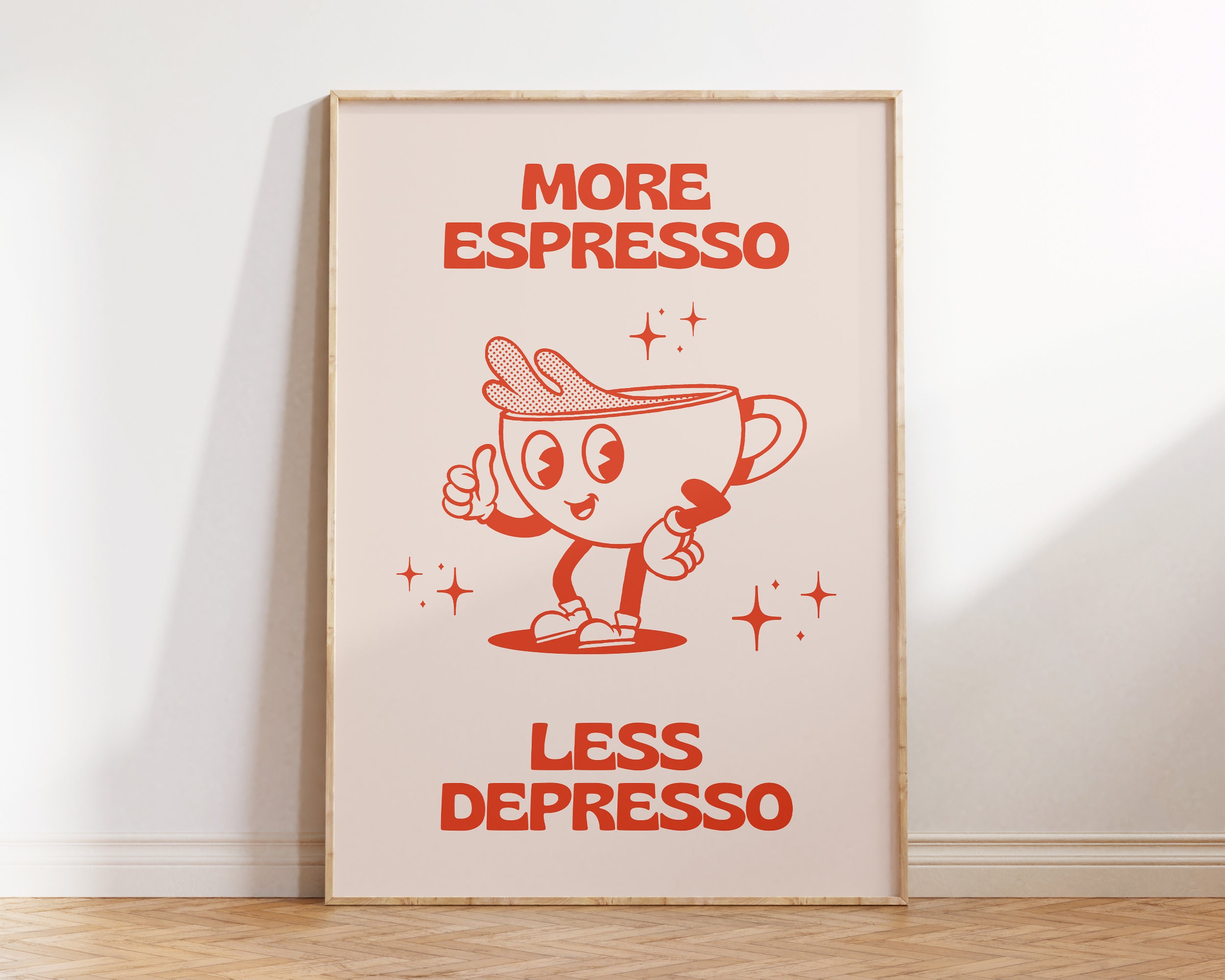 More Espresso Less Depresso Print, Trendy Wall Art, Digital Download ...