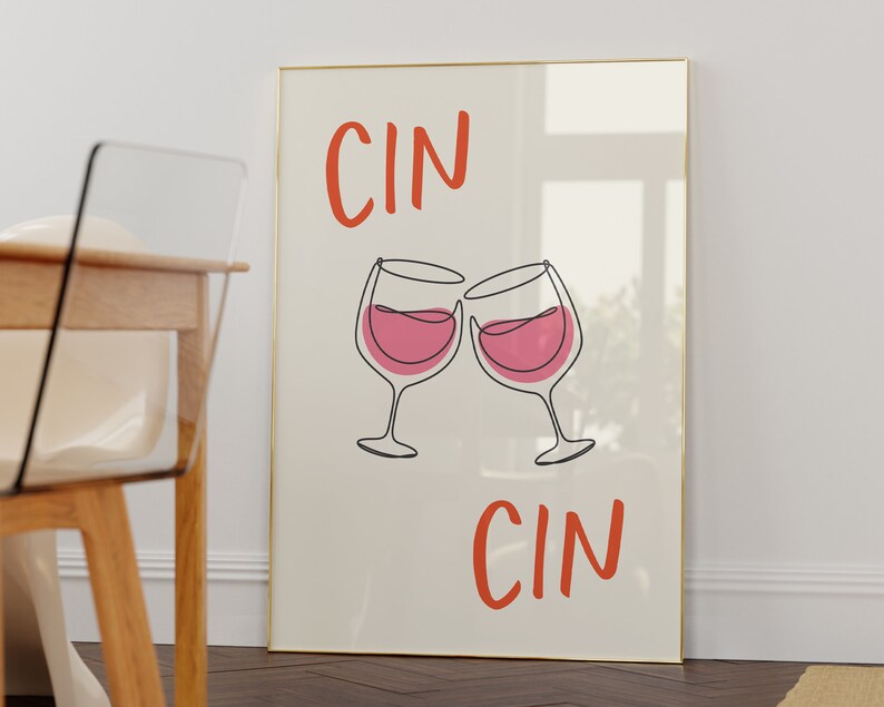 Cin Cin Wine Print Cheers Poster Digital Download Print - Etsy Cin Cin Wine Print Cheers Poster Digital Download Print - Etsy