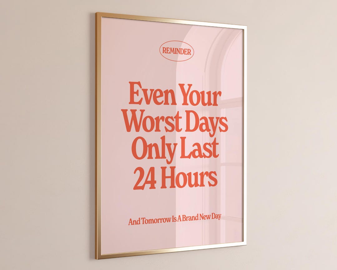 Positive Quote Print, Trendy Wall Art, Digital Download, Typography ...