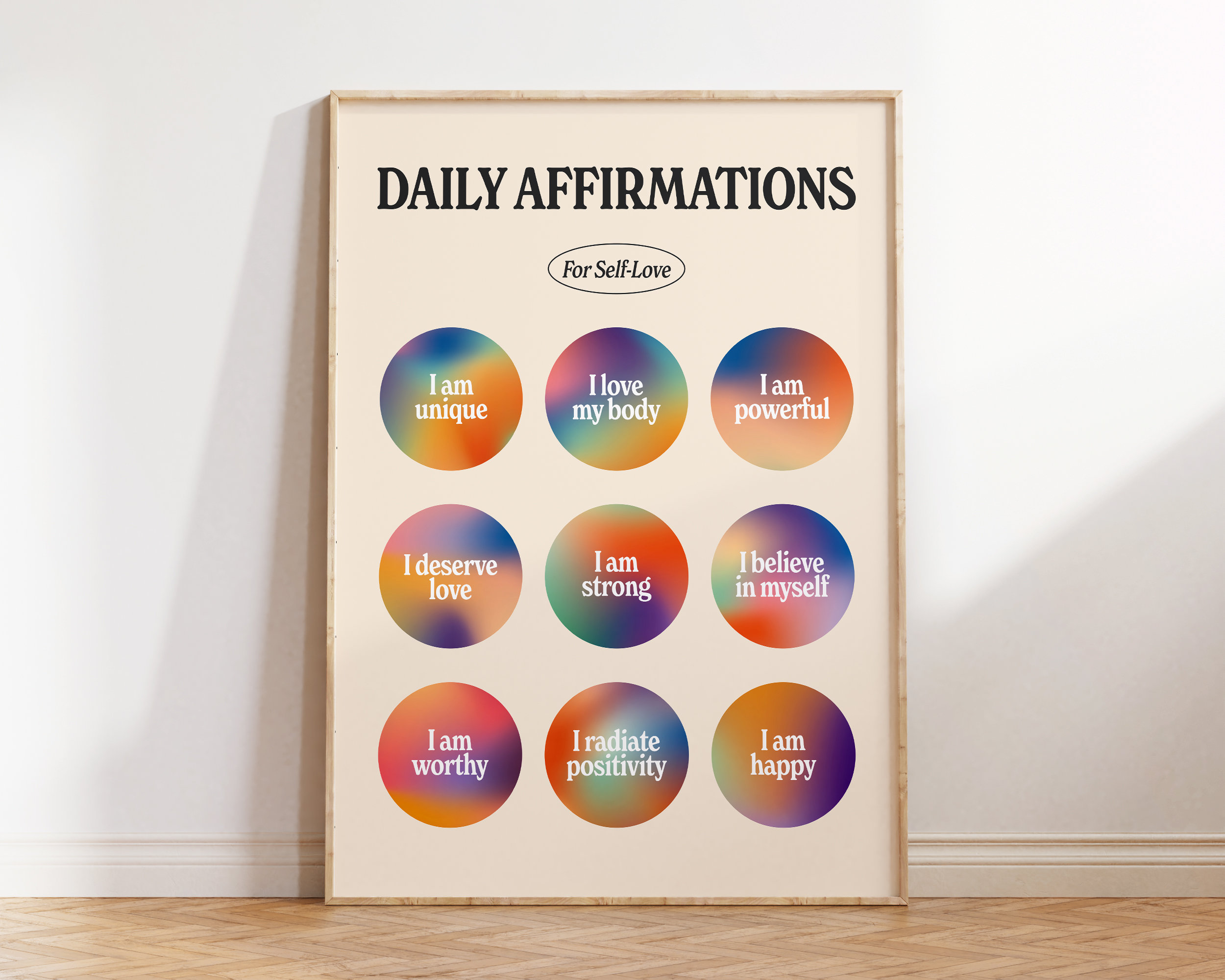 Daily Affirmations Print Trendy Wall Art Digital Download - Etsy