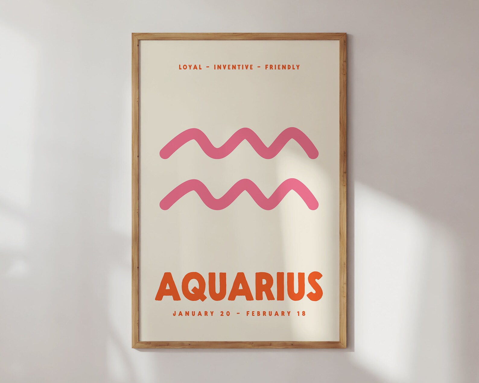 Aquarius Print, Digital Download, Zodiac Poster, Trendy Wall Art, Star ...