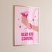 Keep Em Coming Print Digital Download Bar Cart Art Cocktail Poster ...