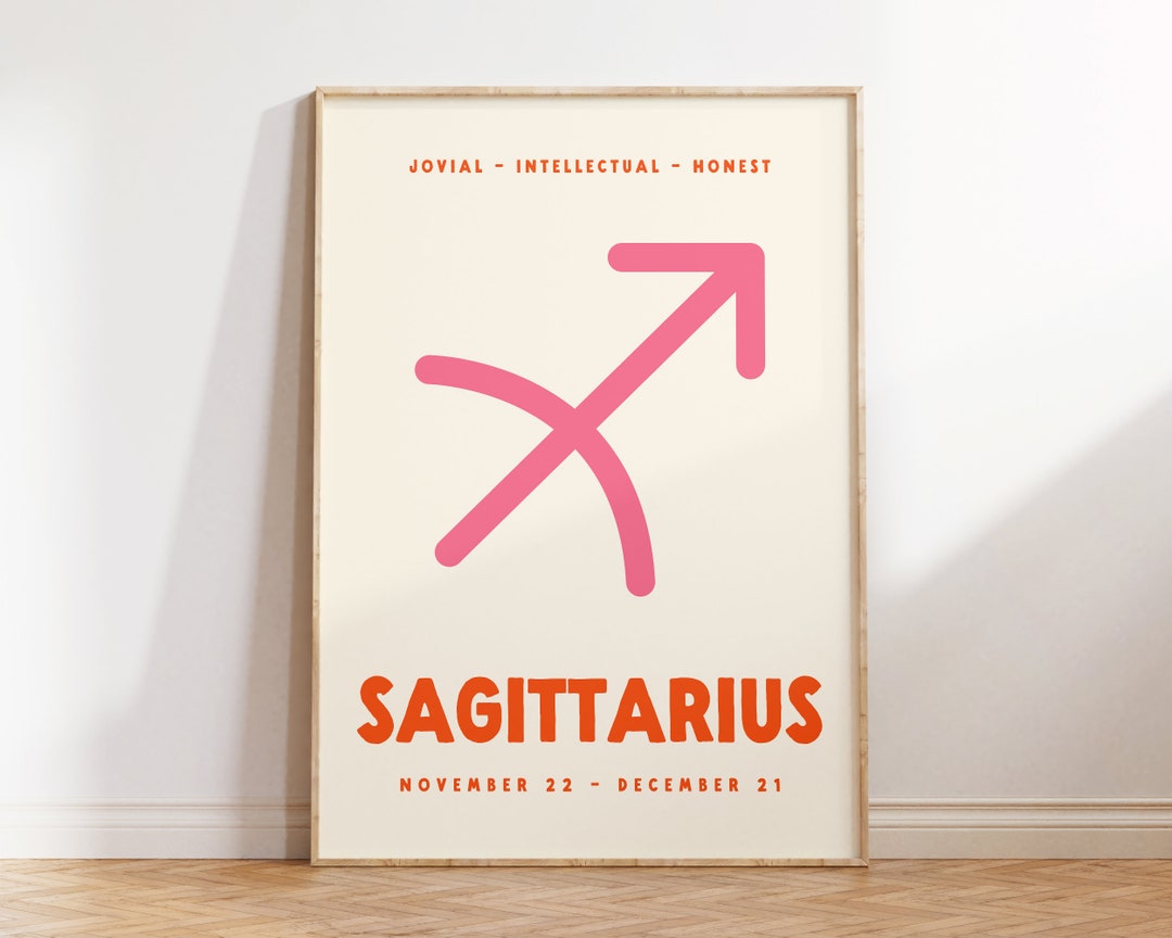 Sagittarius Print, Zodiac Poster, Digital Download, Trendy Wall Art ...