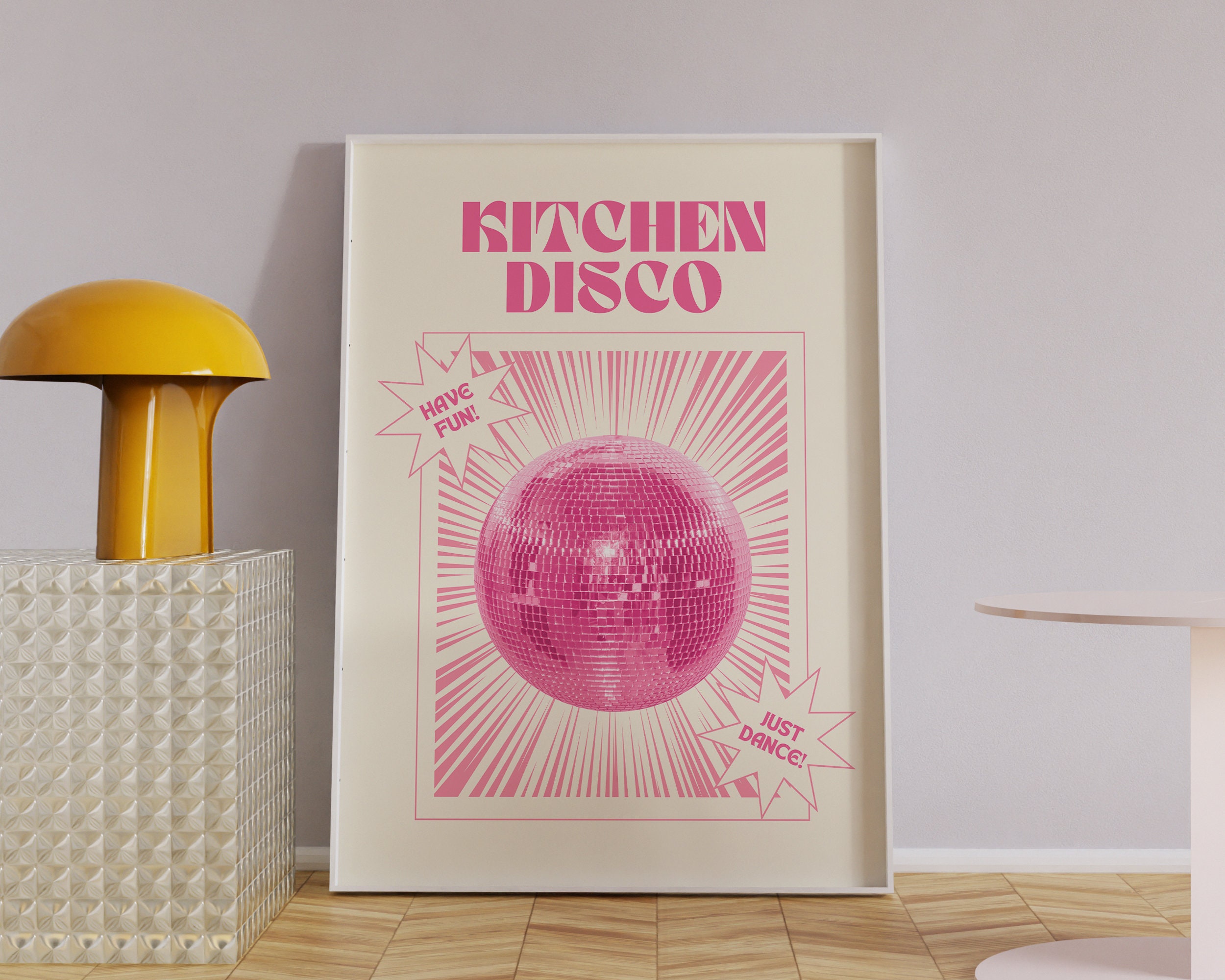 Kitchen Disco Print Trendy Wall Art Digital Download Print - Etsy
