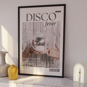 Disco Print, Disco Magazine Poster, Trendy Wall Art, Digital Download ...
