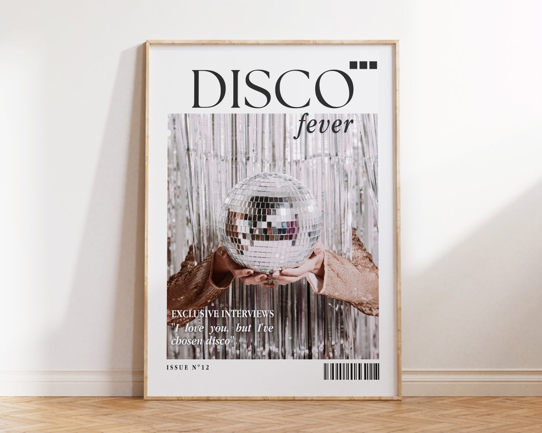 Disco Print Disco Magazine Poster Trendy Wall Art Digital - Etsy