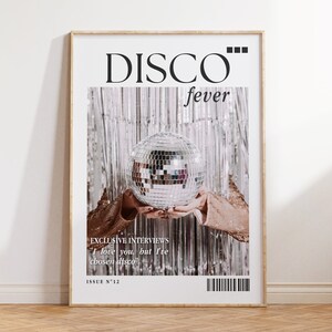 Disco Print, Disco Magazine Poster, Trendy Wall Art, Digital Download ...
