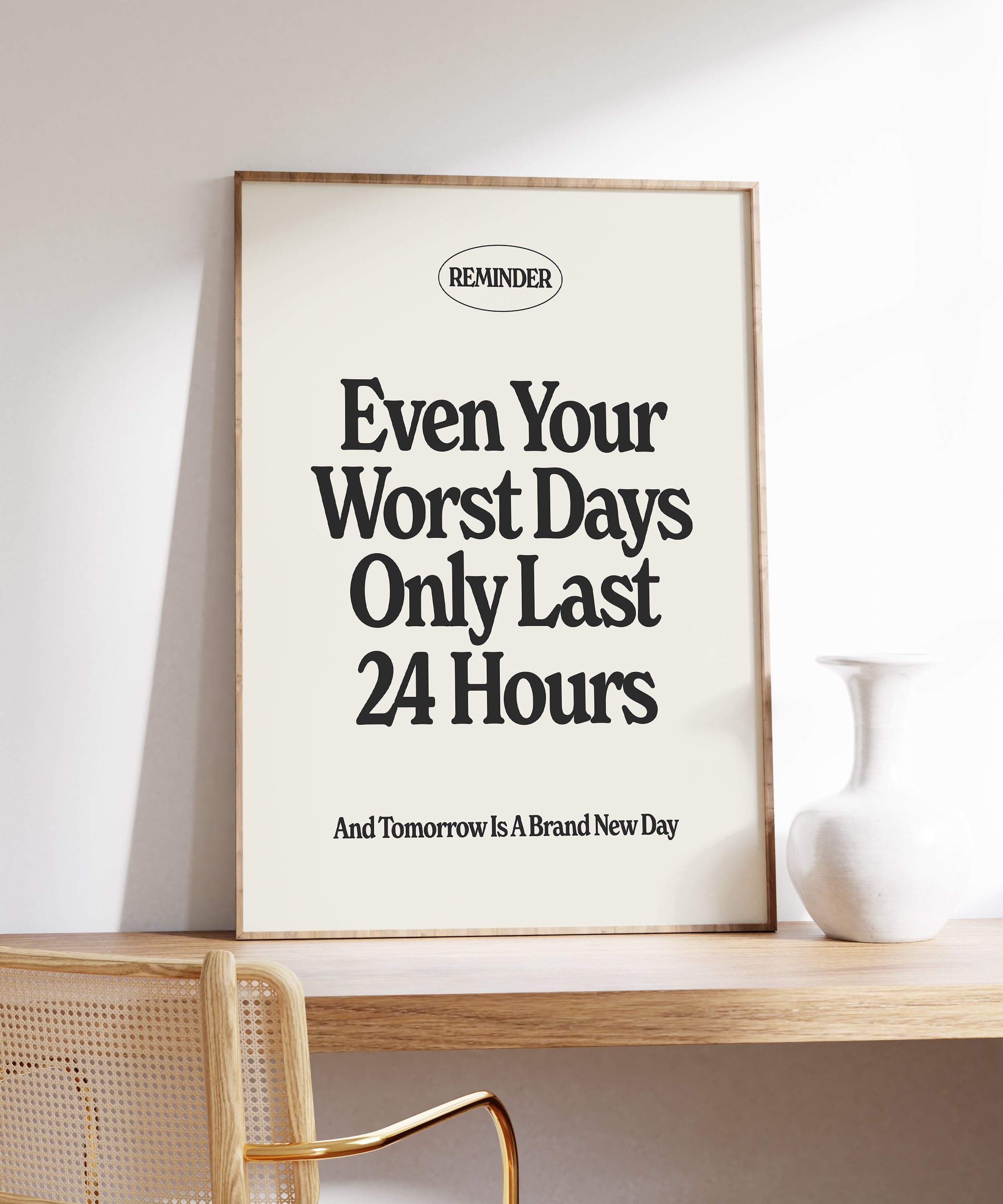 Positive Quote Print, Digital Download, Trendy Wall Art, Typography ...