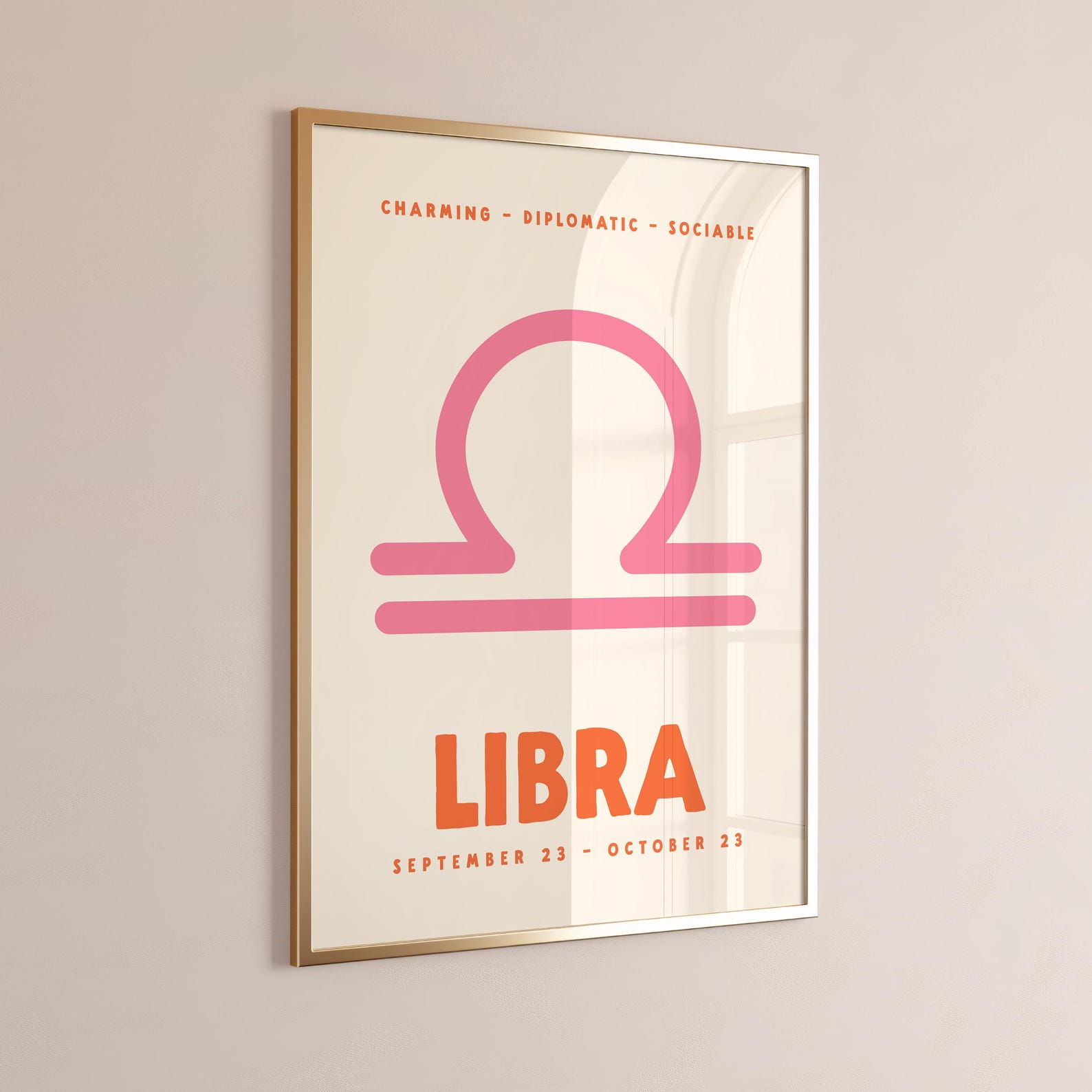 Libra Print, Digital Download, Zodiac Poster, Trendy Wall Art, Star ...
