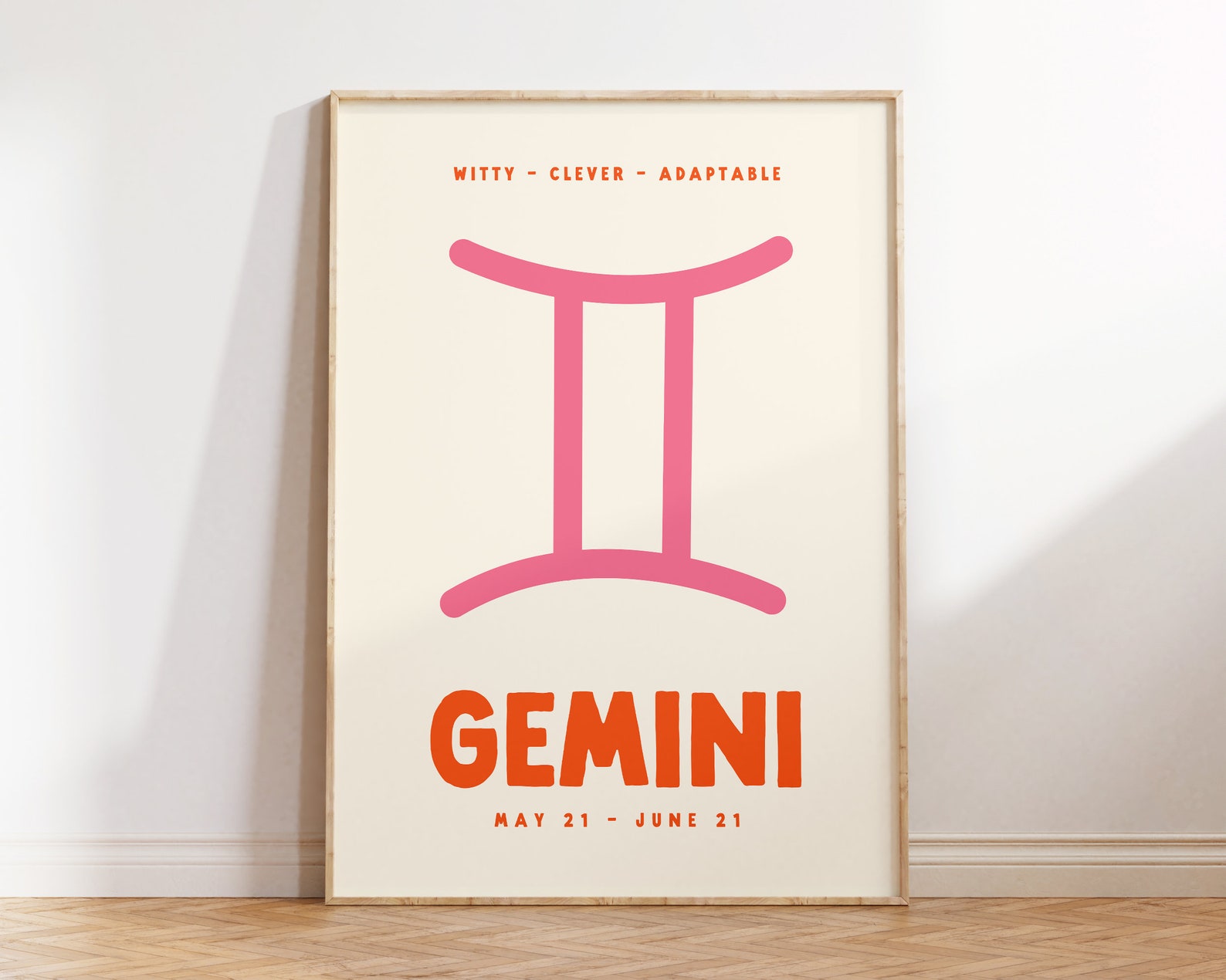 Gemini Print, Zodiac Poster, Digital Download Print, Trendy Wall Art ...