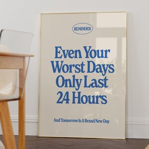 Positive Quote Print, Trendy Wall Art, Digital Download Print ...