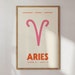 Aries Print, Zodiac Poster, Digital Download Print, Trendy Wall Art ...