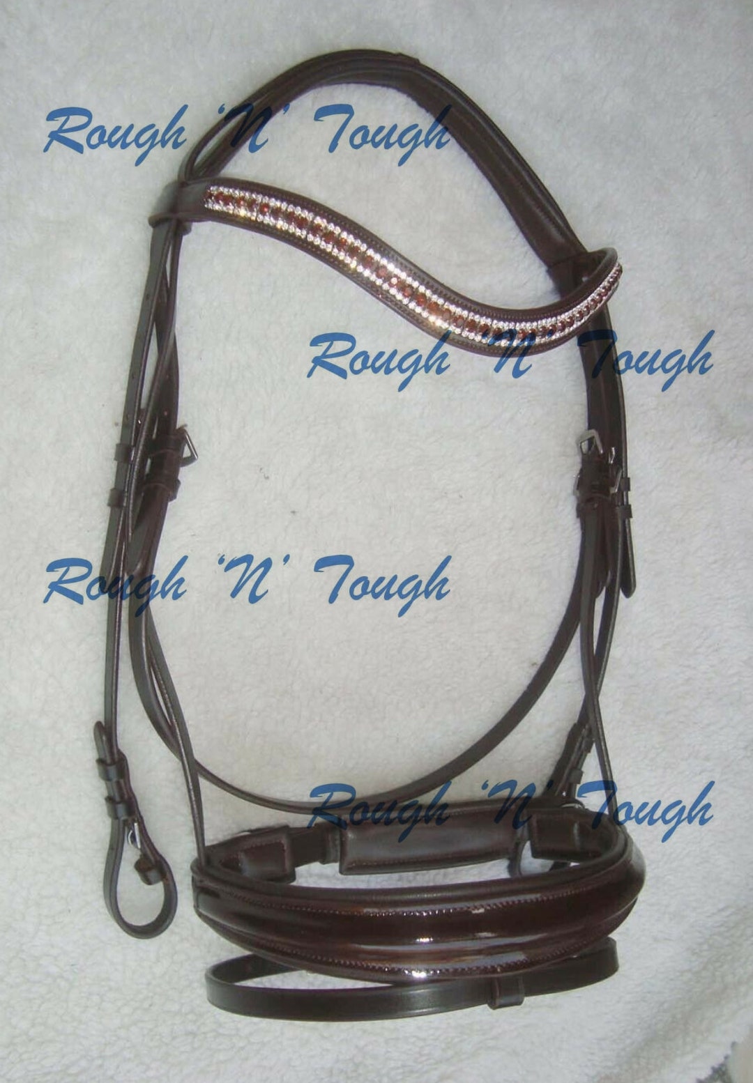 Custom Dressage/anatomical Bridle With Reins in Black/brown - Etsy