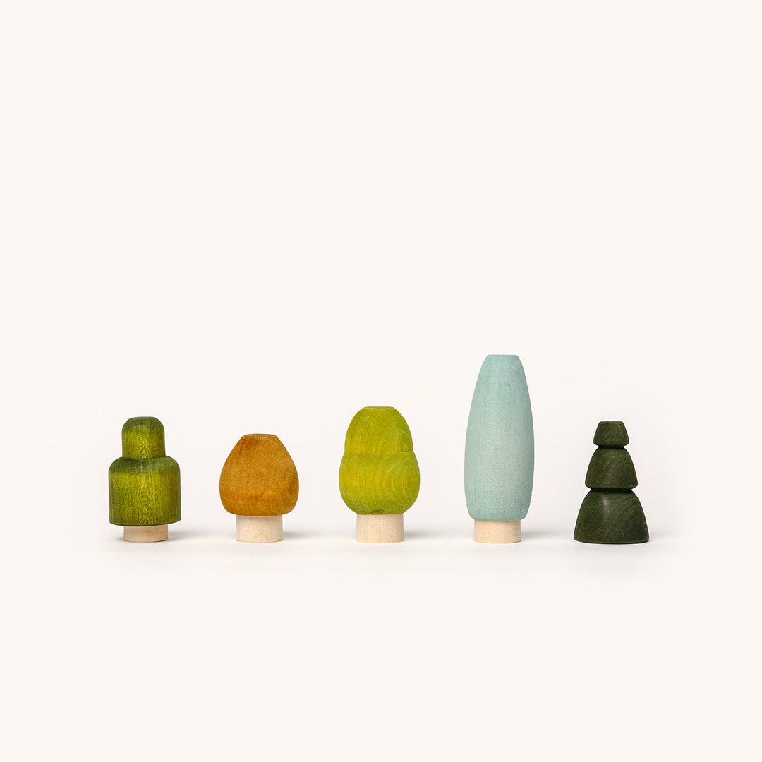 Wooden Trees Set Waldorf Imaginative Play & Natural Learning Tree Set ...