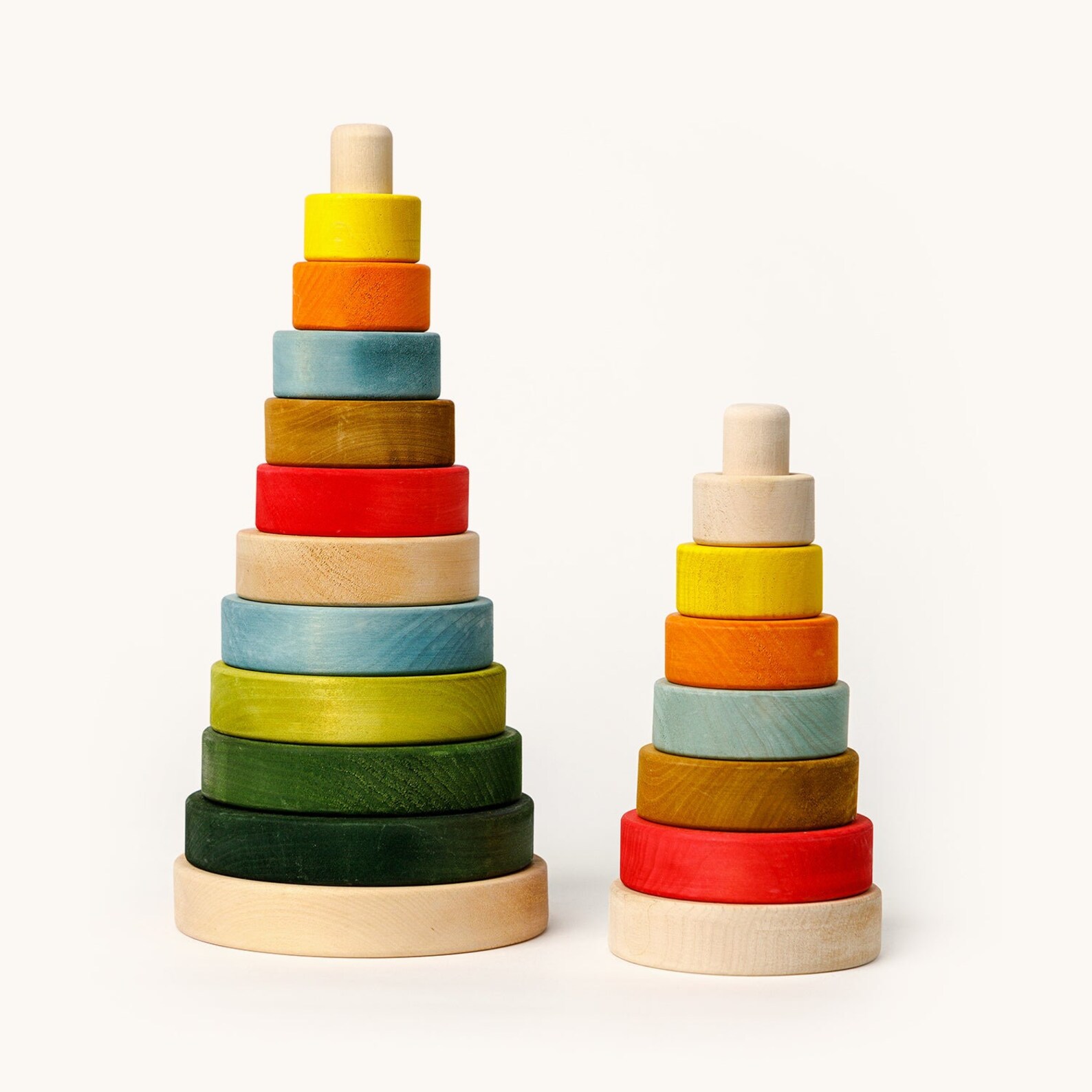 Montessori-inspired Wooden Pyramid Stacking Toy Eco-friendly Playtime ...