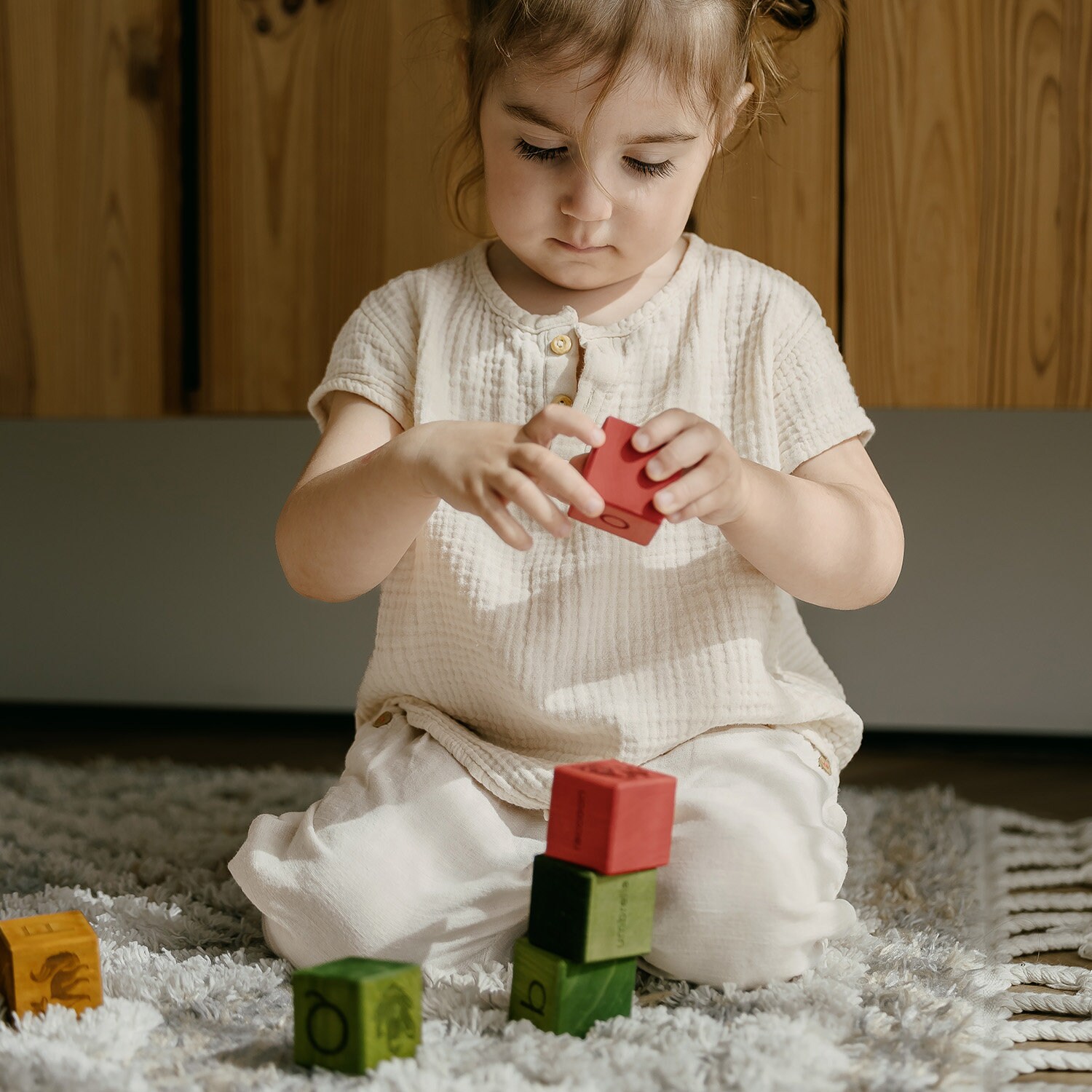 Wooden Russian Alphabet Blocks Educational Toy for Kids Safe & Non ...