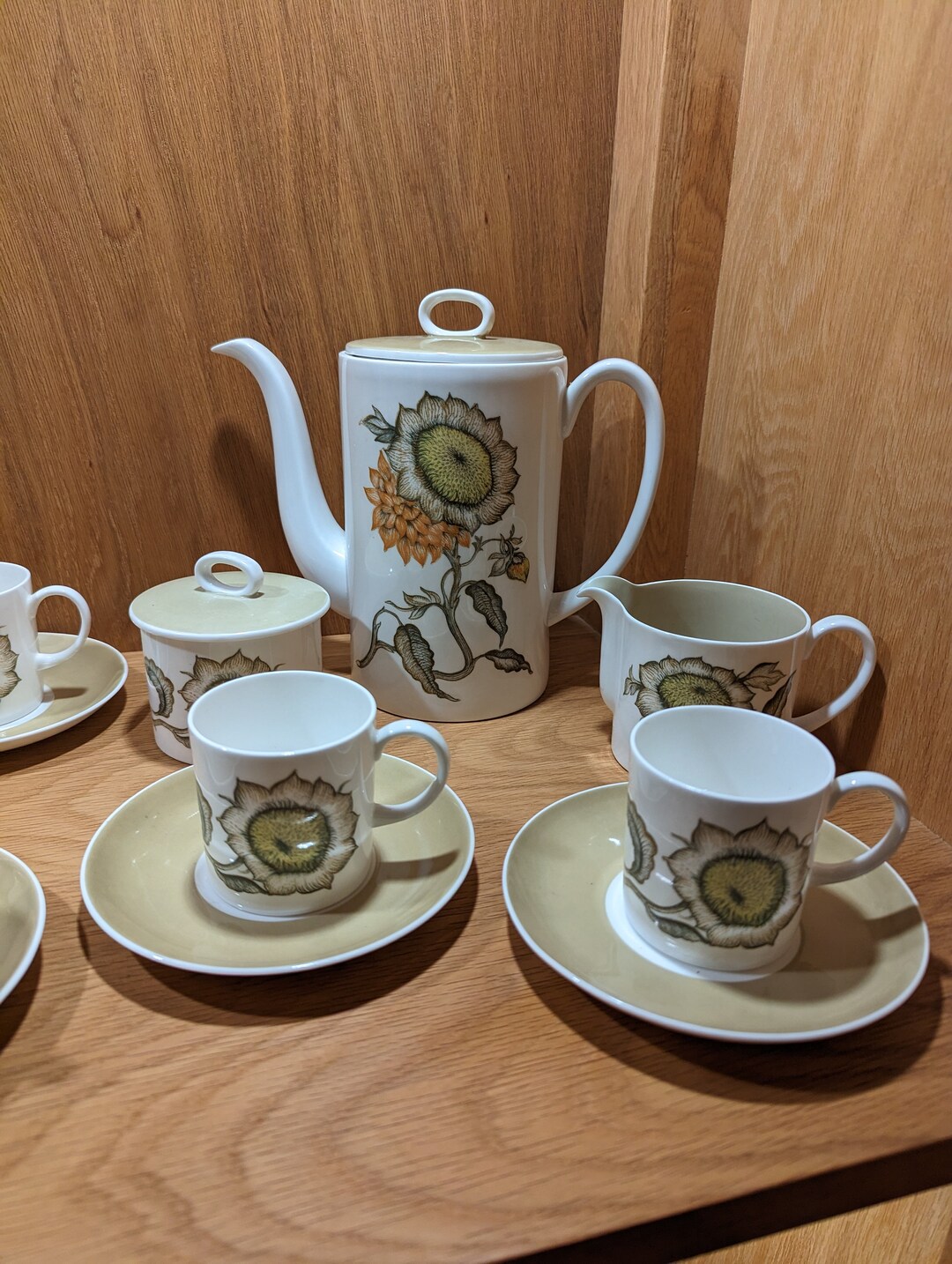 Susie Cooper sunflower Coffee Set for Six Bone China 1960s - Etsy