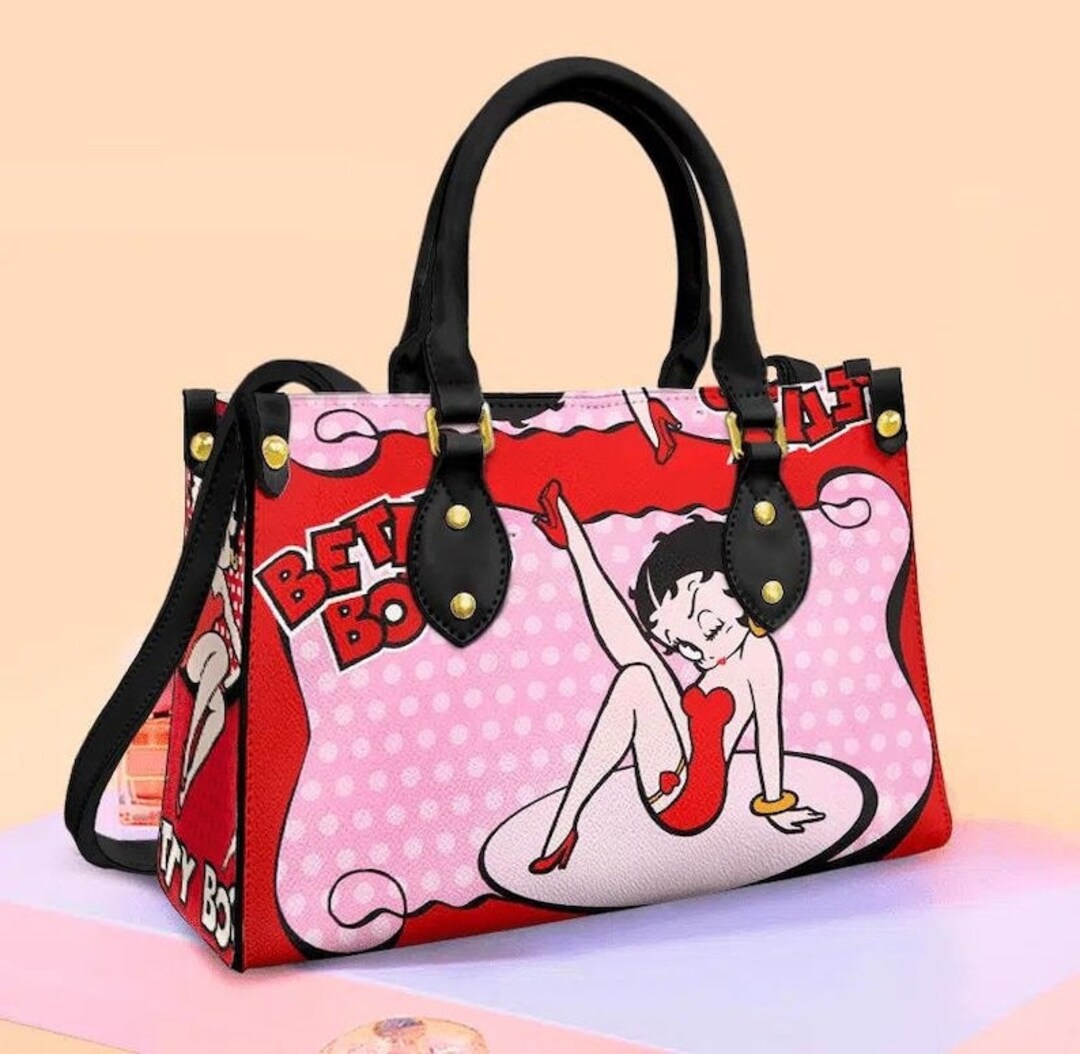 Betty Boop Leather Handbag, Custom Betty Boop Print Women Bag ...