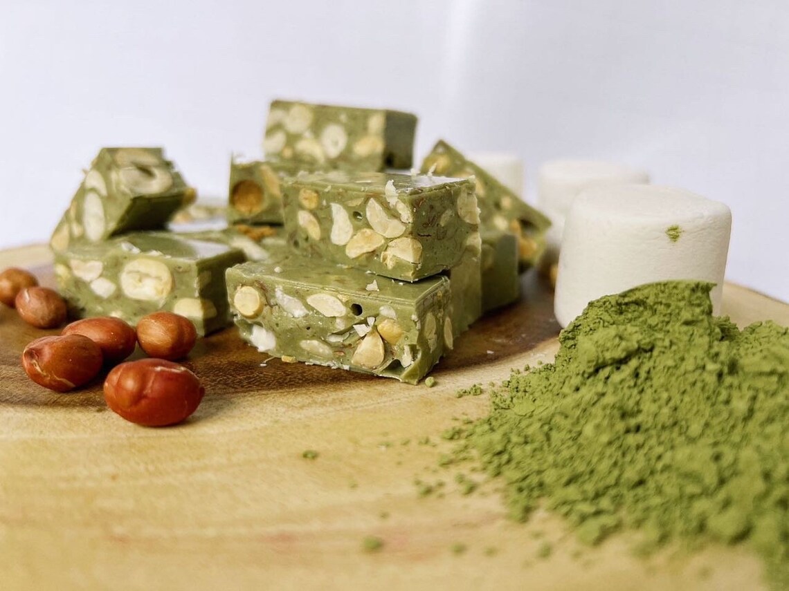 Delicious Matcha Flavor Nougat Candy - Etsy