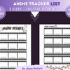 Lifetime Anime Checklist | Anime Tracker | Anime List to See | Anime ...