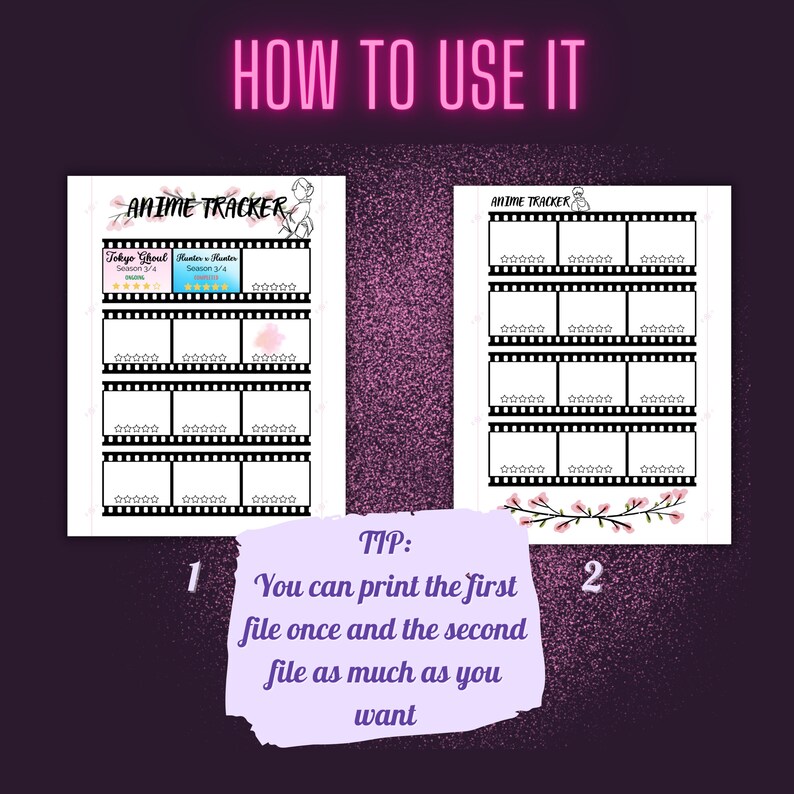 Anime Tracker | Anime Planner | Anime Watched | Instant Download ...