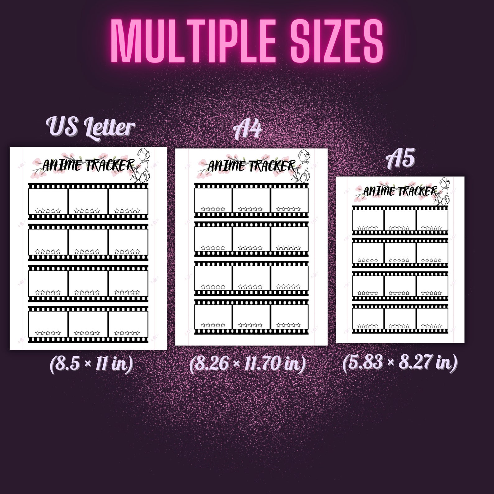 Anime Tracker | Anime Planner | Anime Watched | Instant Download ...